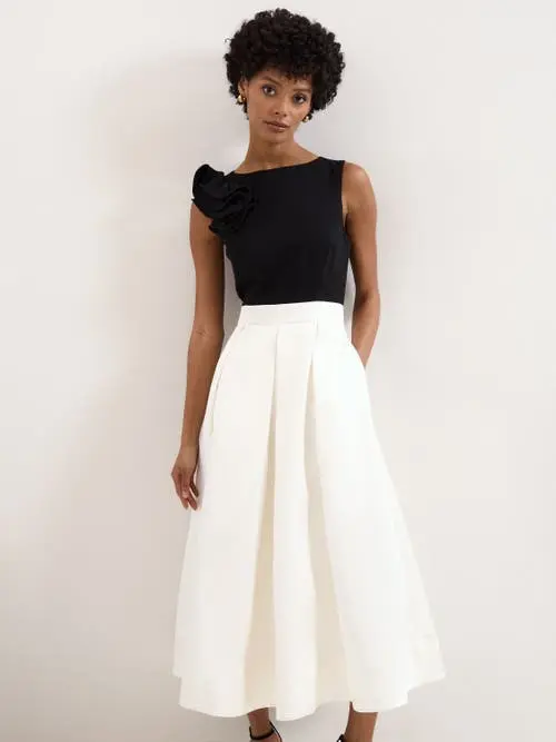 PHASE EIGHT Perla Satin Midi Dress