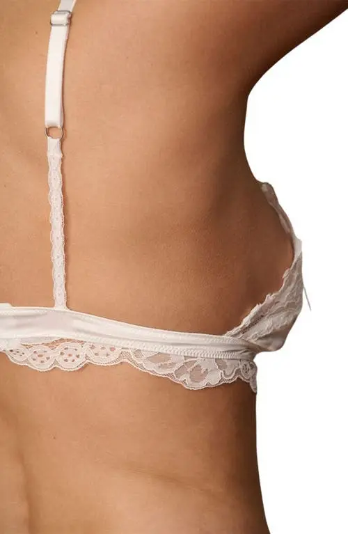 KAT THE LABEL Madeline Ruffle Trim Satin Bralette