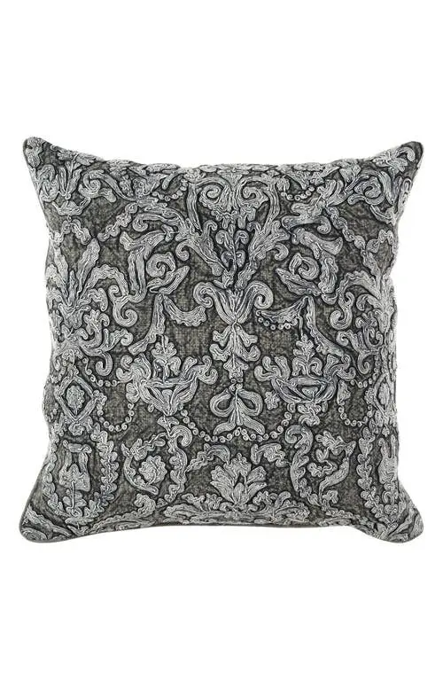 VILLA HOME COLLECTION Empress Linen Accent Pillow - Charcoal