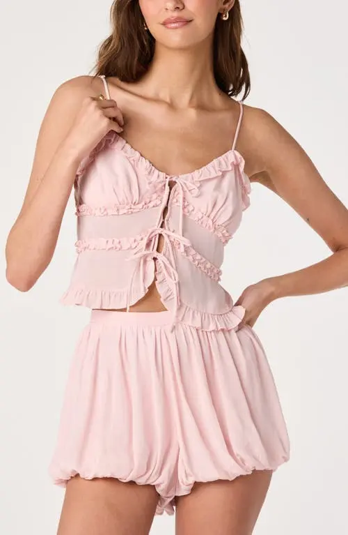 Astr The Label Kailey Pleated Bubble Shorts - Blush