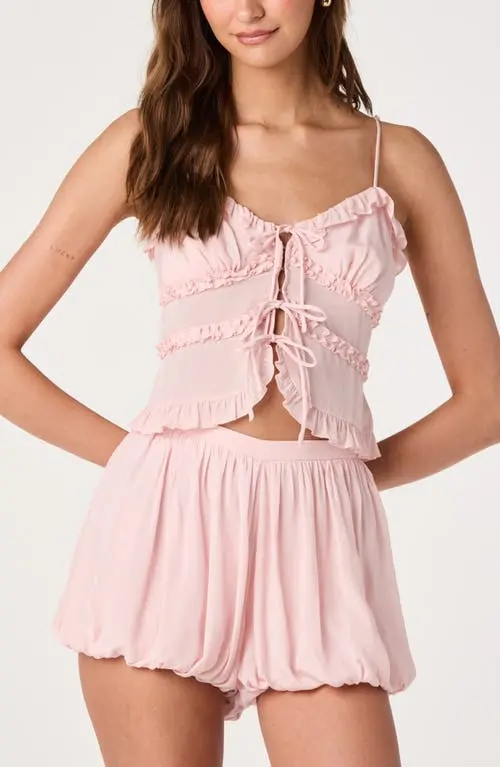 Astr The Label Kailey Pleated Bubble Shorts - Blush
