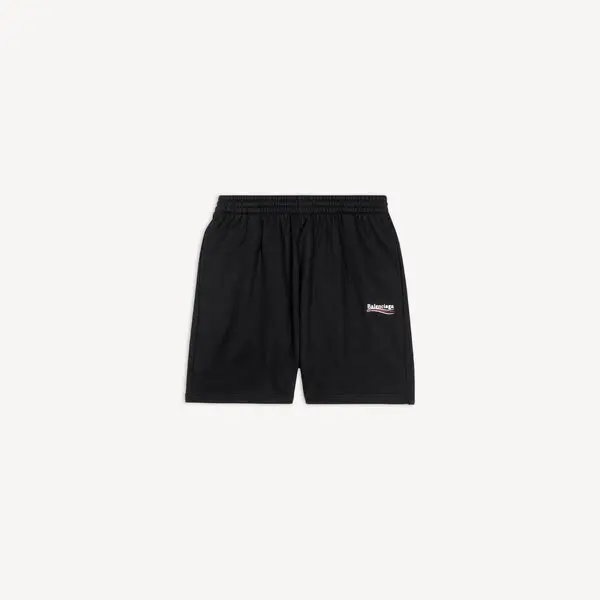 Balenciaga Political Campaign Sweat Shorts - Black