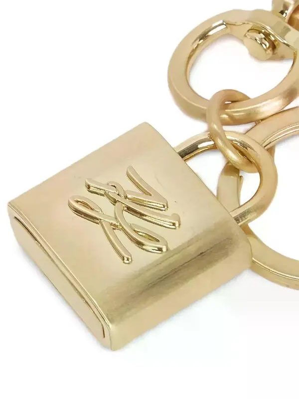 Karl Lagerfeld Padlock Logo-plaque Keyring