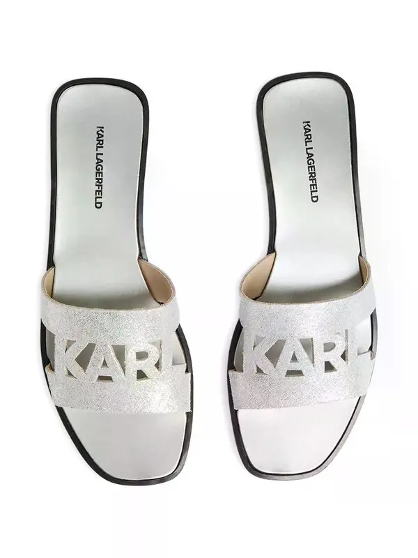 Karl Lagerfeld Glitter-effect Slides