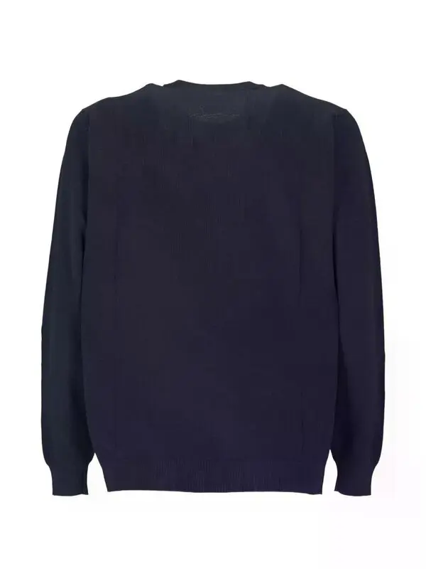 LARDINI Textured-knit Sweater - Blue