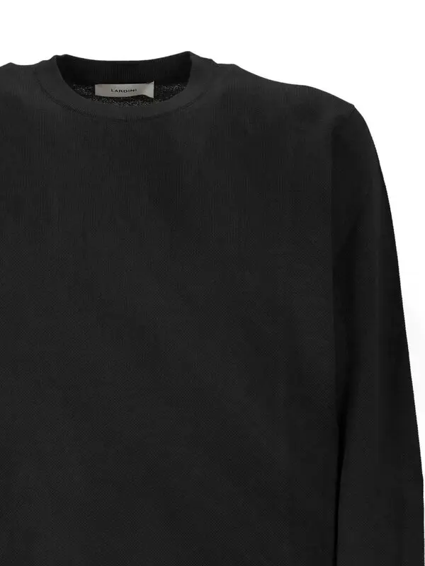 LARDINI Textured-knit Sweater - Black