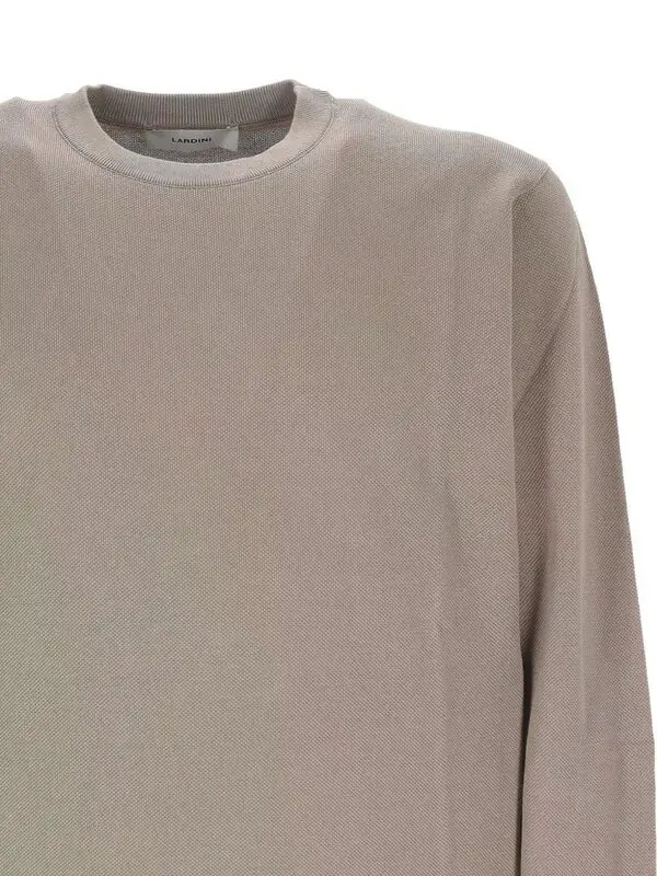 LARDINI Textured Knit V-neck Sweater