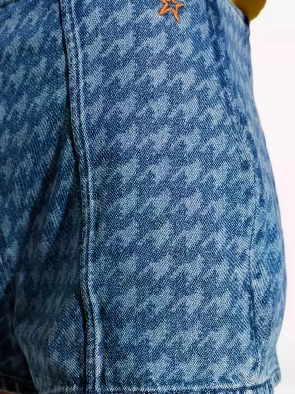 Perfect Moment Houndstooth Denim Shorts