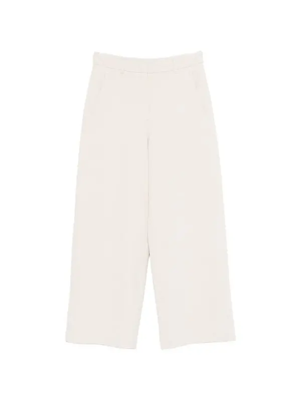 Max Mara Cotton Wide-leg Trousers - Beige