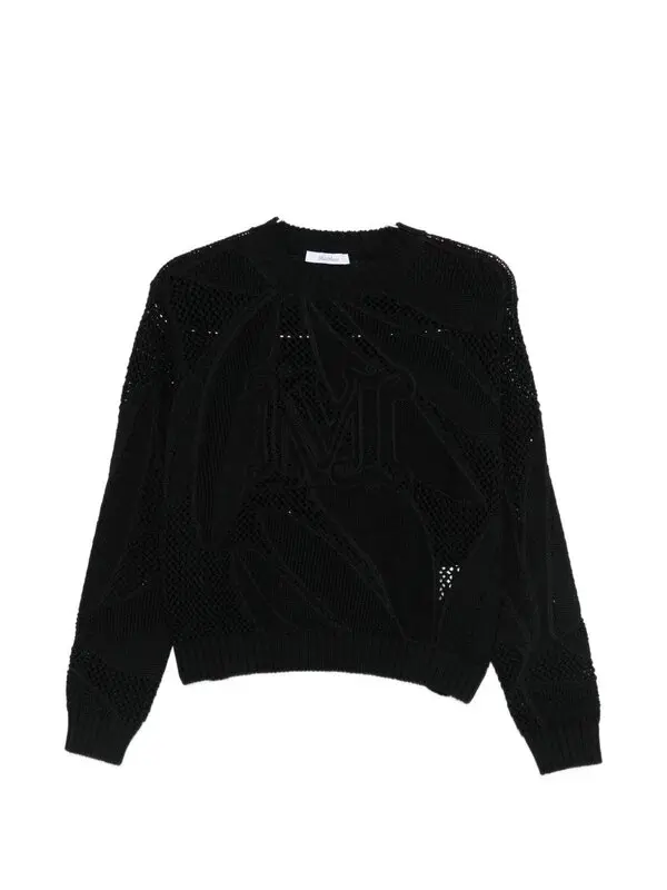 Max Mara Cotton Crewneck Sweater - Black