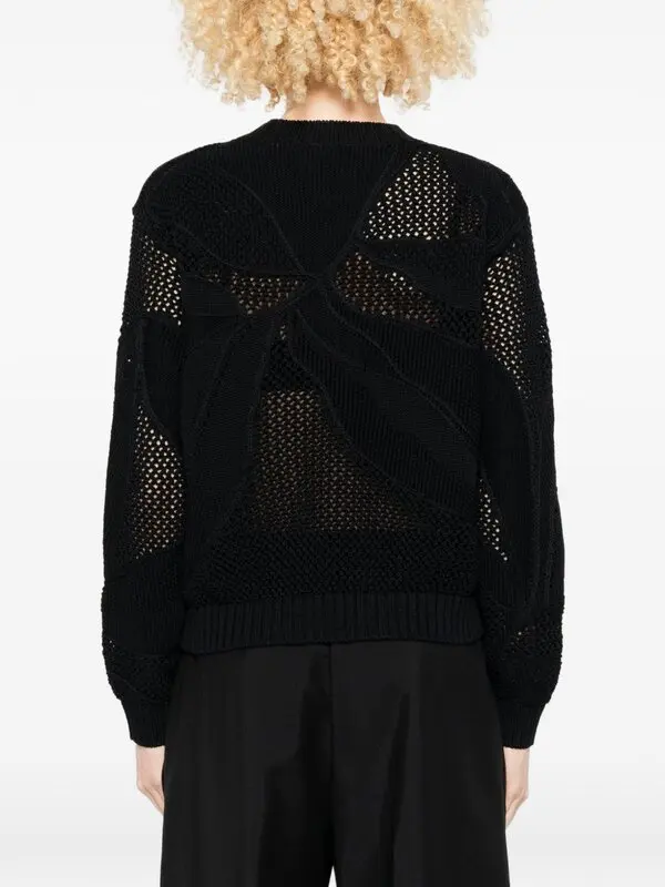 Max Mara Cotton Crewneck Pullover - Black
