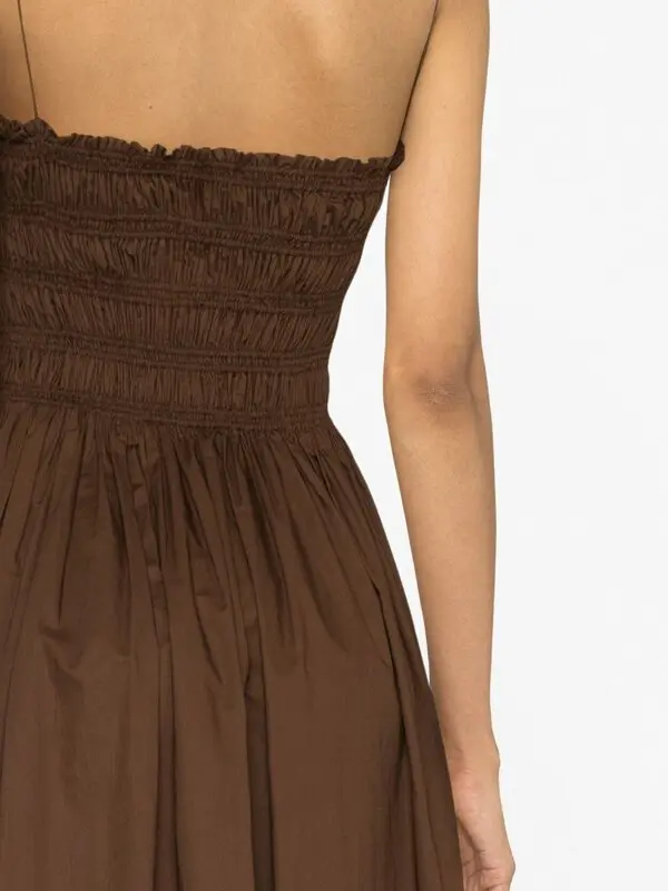 Matteau Cotton Midi Dress - Brown