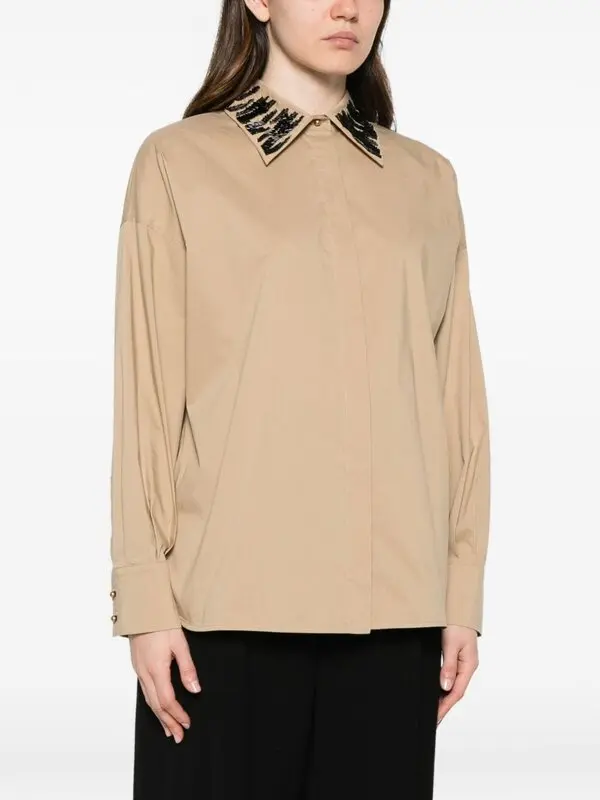 Max Mara Cotton Blend Shirt - Beige