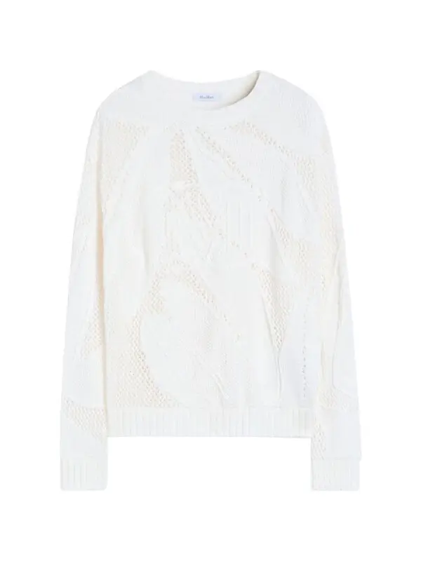 Max Mara Cotton Crewneck Sweater - White