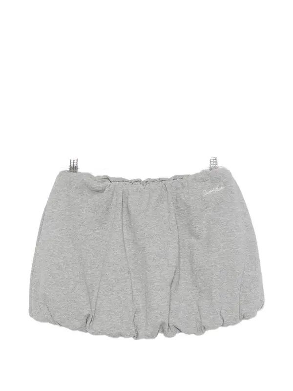 DUNST Cotton Bubble Hem Mini Skirt - Grey