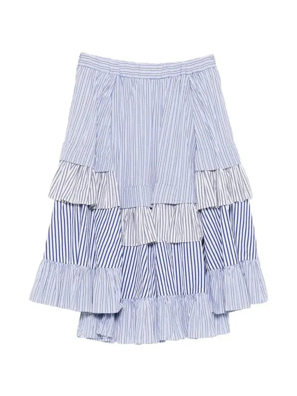 Comme Des Garçons Cotton Midi Skirt - Sky Blue