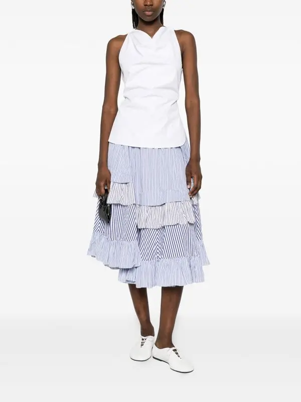 Comme Des Garçons Cotton Midi Skirt