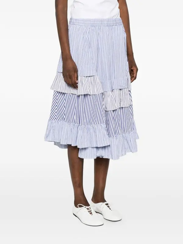 Comme Des Garçons Cotton Midi Skirt