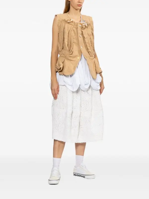 Comme Des Garçons Cotton Midi Skirt