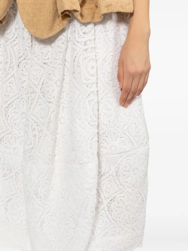 Comme Des Garçons Cotton Midi Skirt
