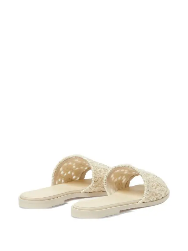 Fabiana Filippi Knitted Flat Sandals - White