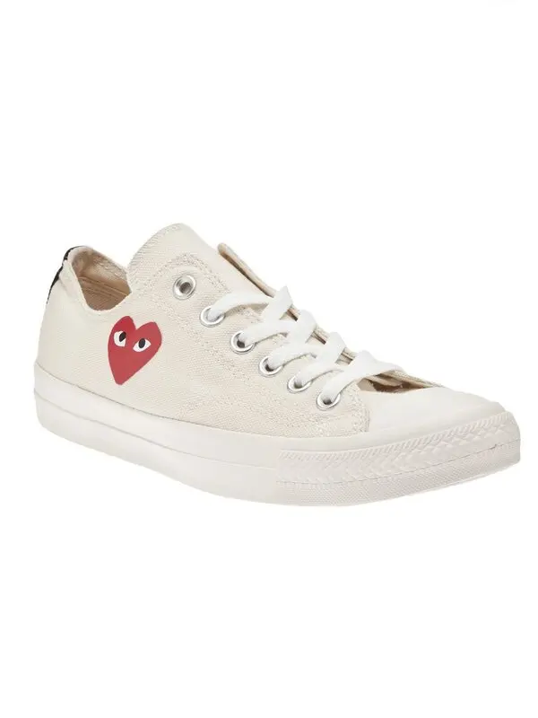 Play Comme Des Garcon Chuck Taylor Red Heart Sneakers - Beige