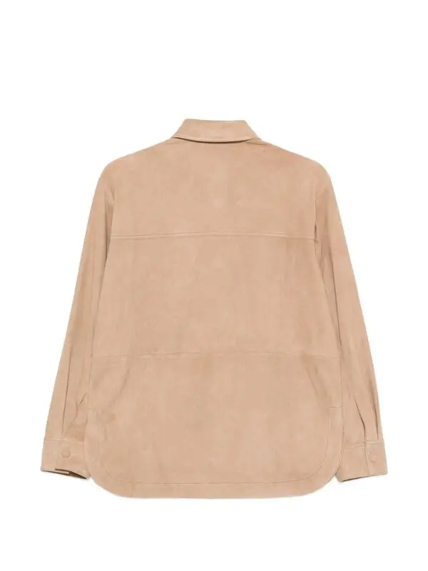 Paul Smith Leather Shirt - Beige