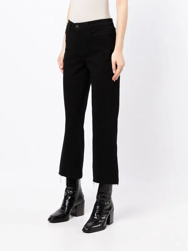L'Agence Kendra Flared Jeans - Black