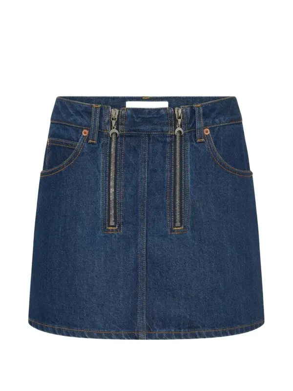 MARINE SERRE Denim Mini Skirt - Blue