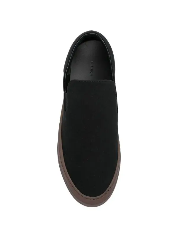 THE ROW Canvas Slip-on Sneakers - Black