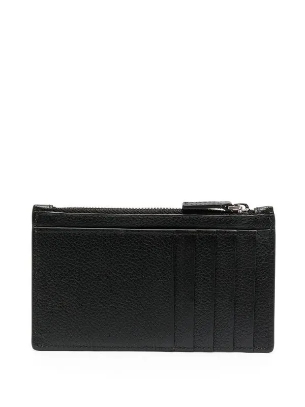 Balenciaga Cash Leather Card Case - Black
