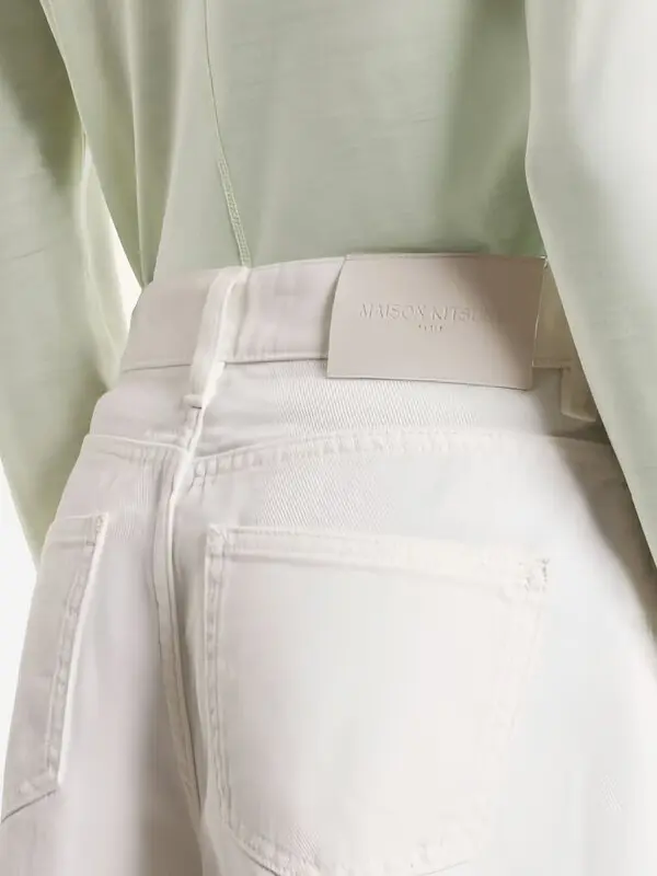 Maison Kitsuné Denim Cotton Shorts - White