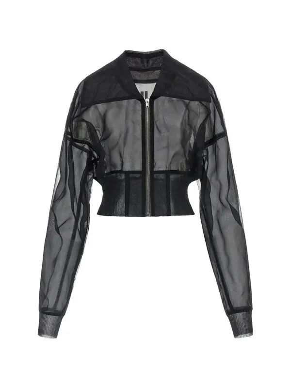 Rick Owens Nylon Bomber Jacket - Black
