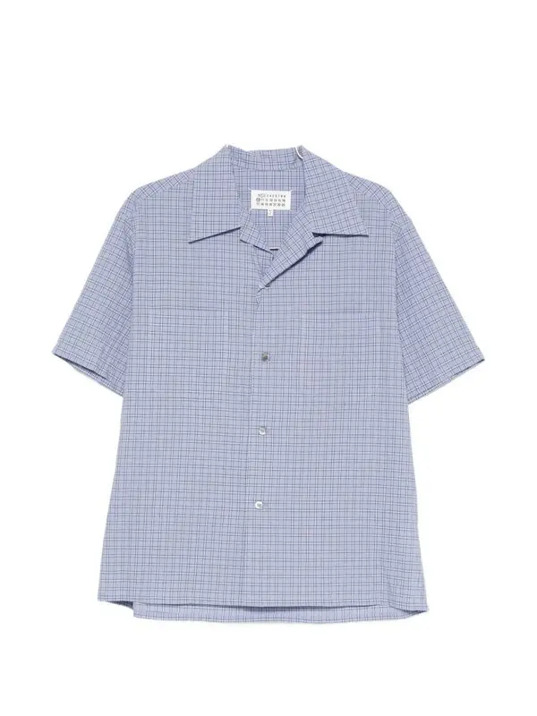 MAISON MARGIELA Printed Cotton Shirt - Sky Blue