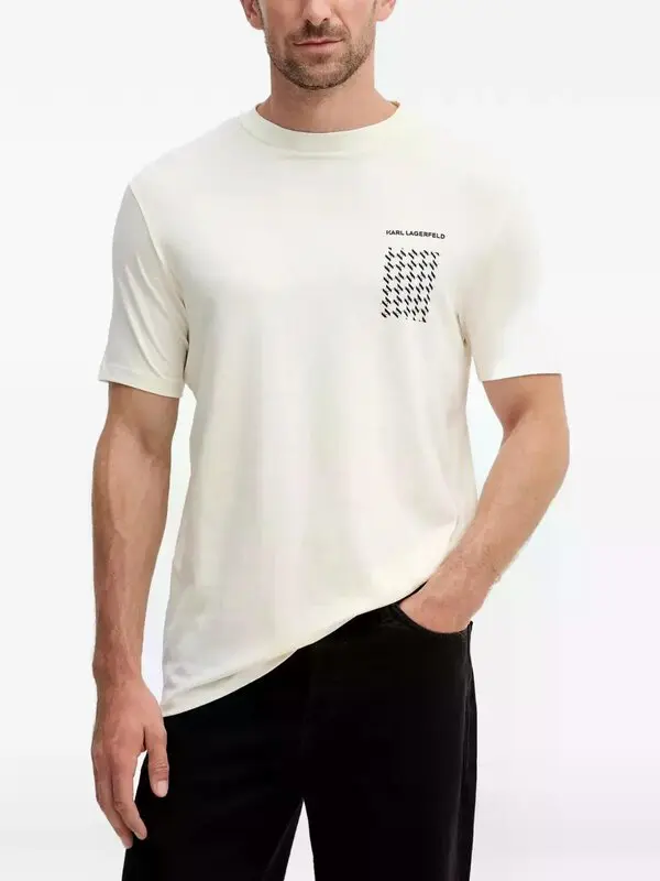 Karl Lagerfeld Monogram Chest-print T-shirt