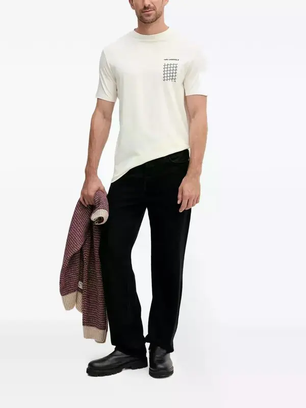 Karl Lagerfeld Monogram Chest-print T-shirt