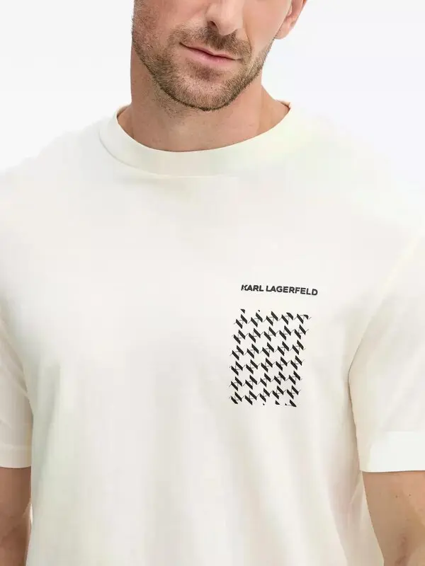 Karl Lagerfeld Monogram Chest-print T-shirt