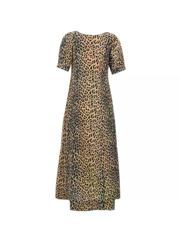 Rixo Kathleen Leopard-print Dress - Brown