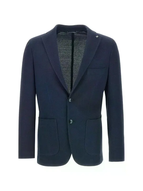 MARCHESANI Honeycomb-weave Slim-fit Blazer