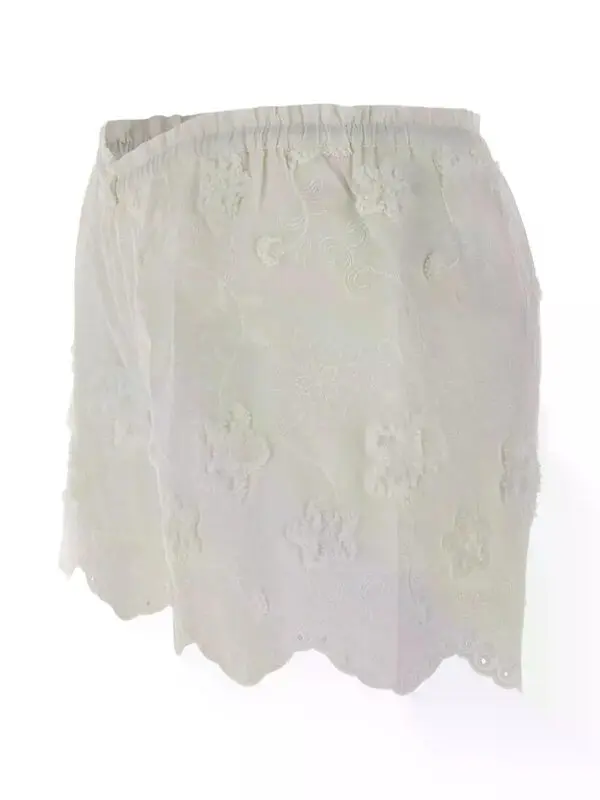 THE GARMENT Fleur Embroidered Scalloped Shorts