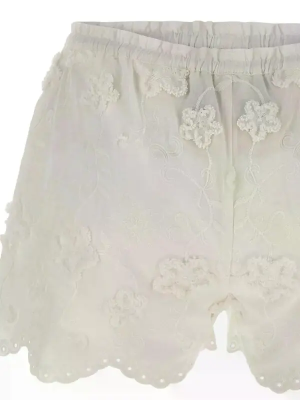 THE GARMENT Fleur Embroidered Scalloped Shorts