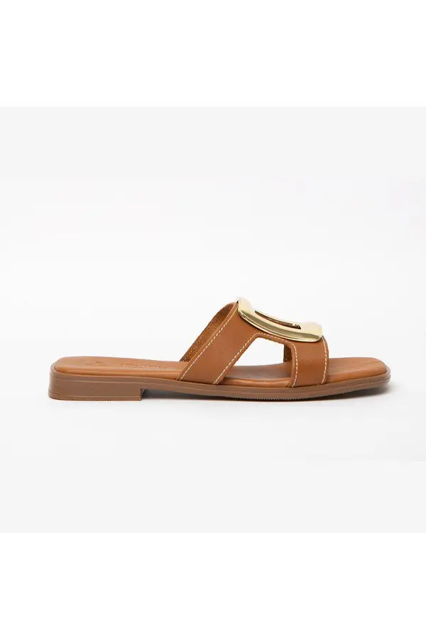 MENINA STEP Brisa Leather Sandals - Gold