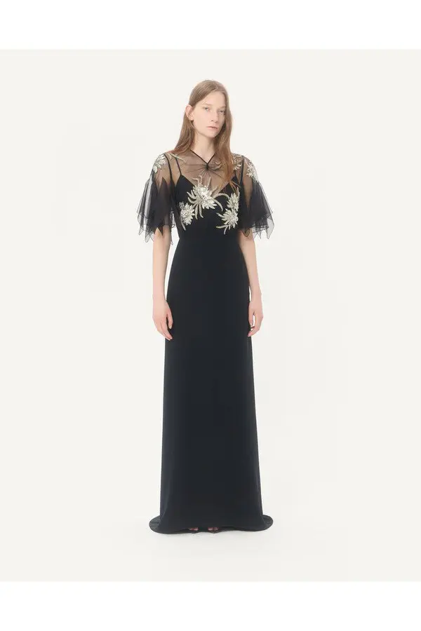 Valentino Garavani Embroidered Cady Couture Gown - Metallic