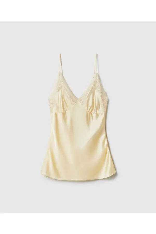 Stella McCartney Lace Trim Slip Top - Natural