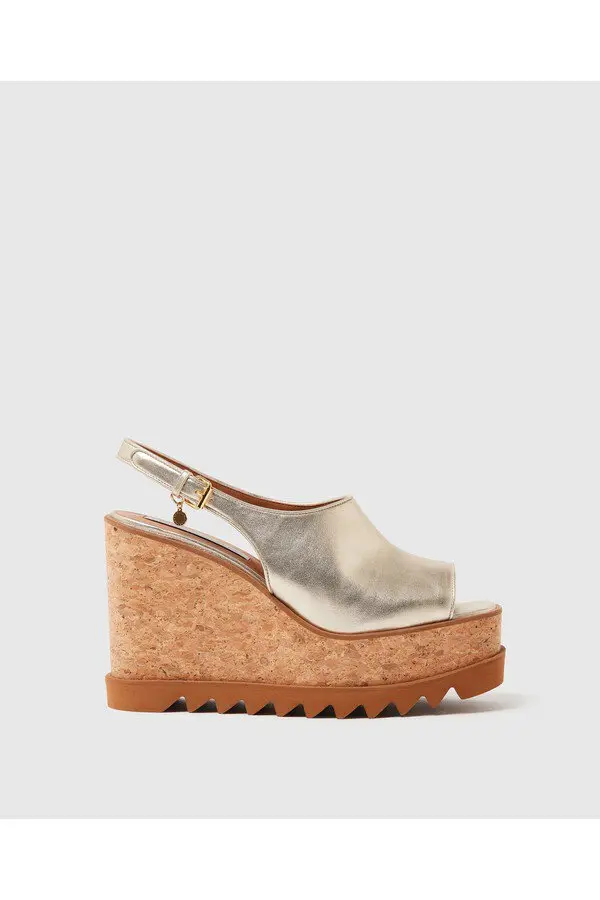 Stella McCartney Sneak-elyse Slingback Sandals - Gold