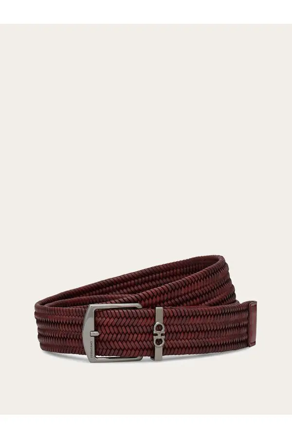 FERRAGAMO Woven Belt - Red