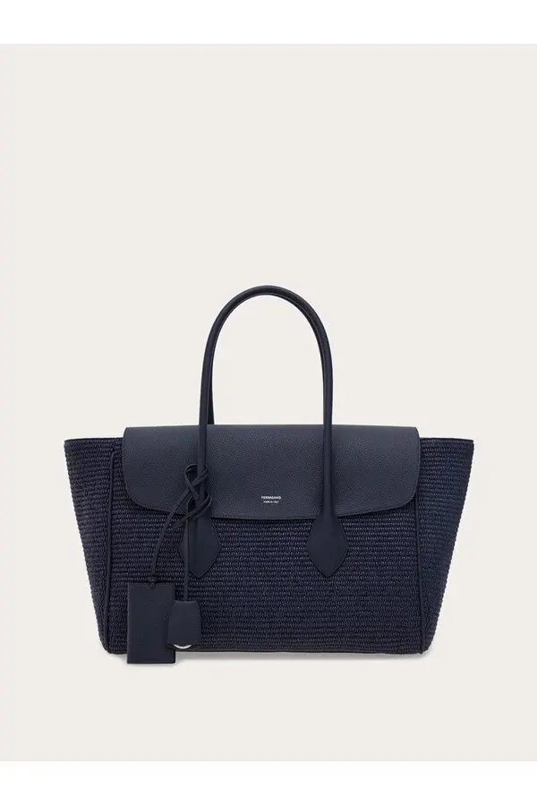 FERRAGAMO East-west Xl Tote Bag - Navy
