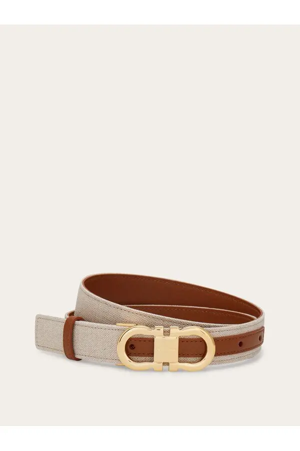 FERRAGAMO Reversible And Adjustable Gancini Belt - Gold