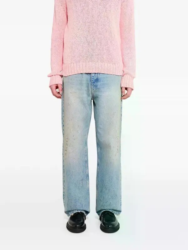 SUNFLOWER Paint-splatter Distressed Jeans