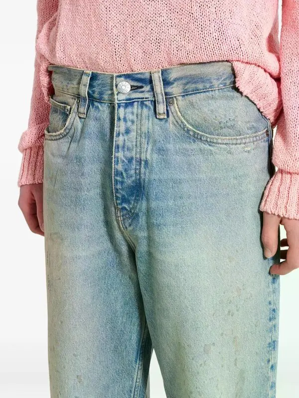 SUNFLOWER Paint-splatter Distressed Jeans